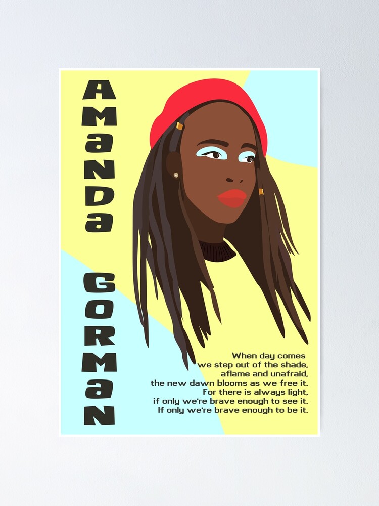 "Amanda Gorman poems Amanda Gorman art, The hill we climb, poster Youth ...