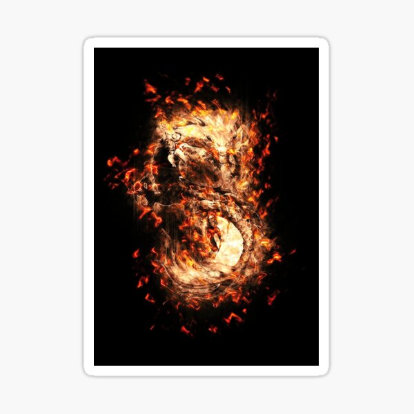 "Fire dragon" Sticker for Sale by SpiliVili | Redbubble
