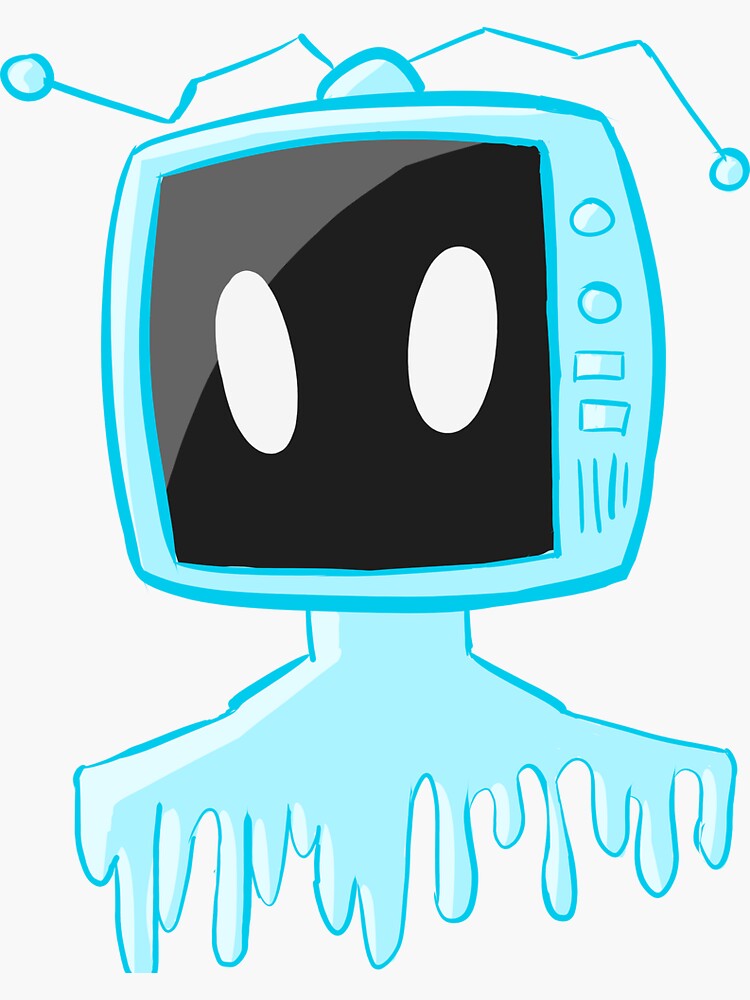 "Tv Head Drip Cartoon" Sticker by EdoReno | Redbubble