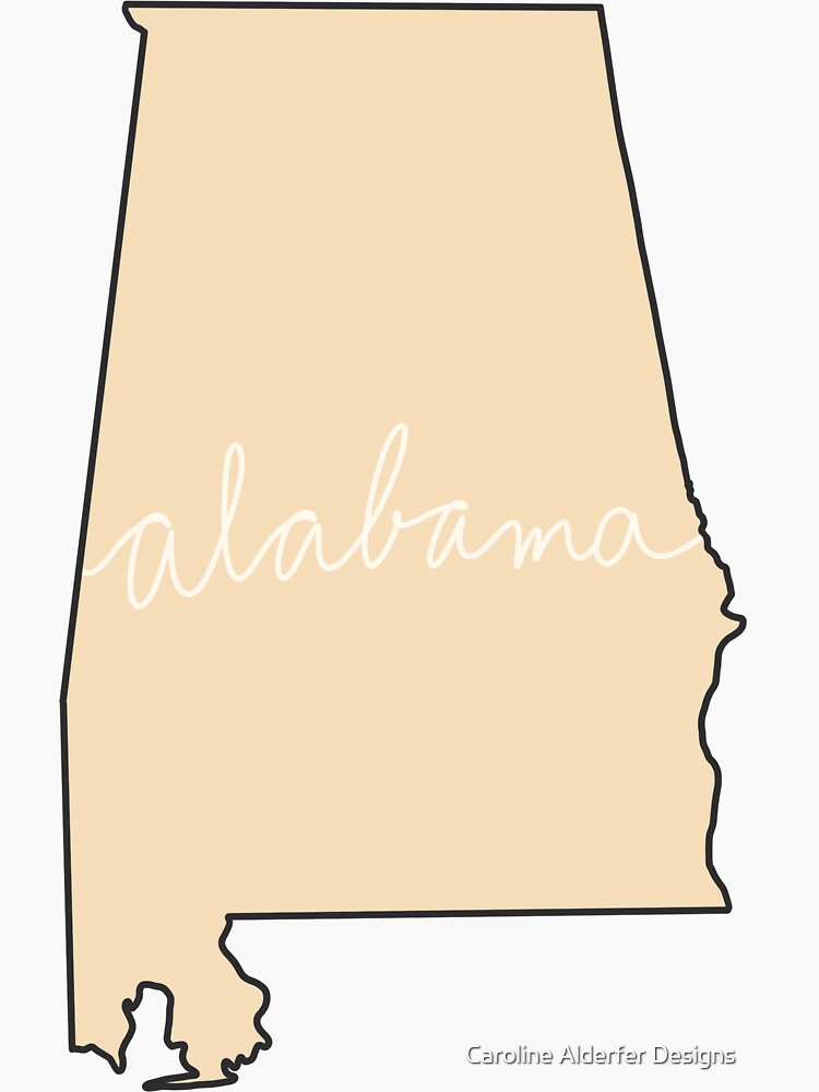 "Alabama aesthetic design!" Sticker by cjalderfer | Redbubble