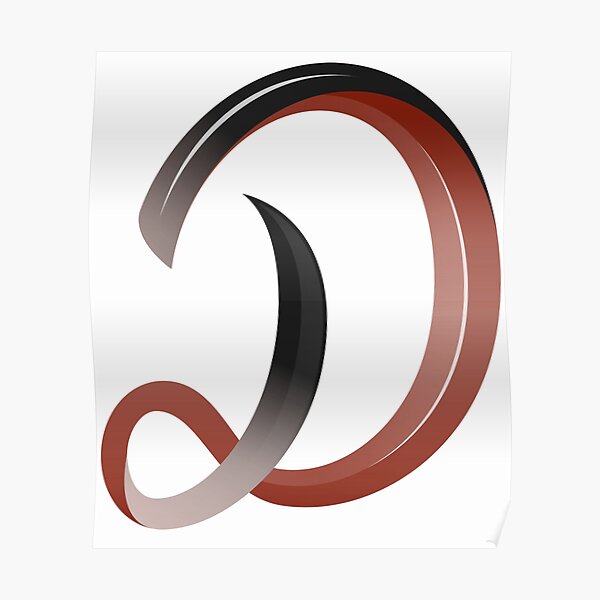 Pósters: Letra Cursiva D | Redbubble