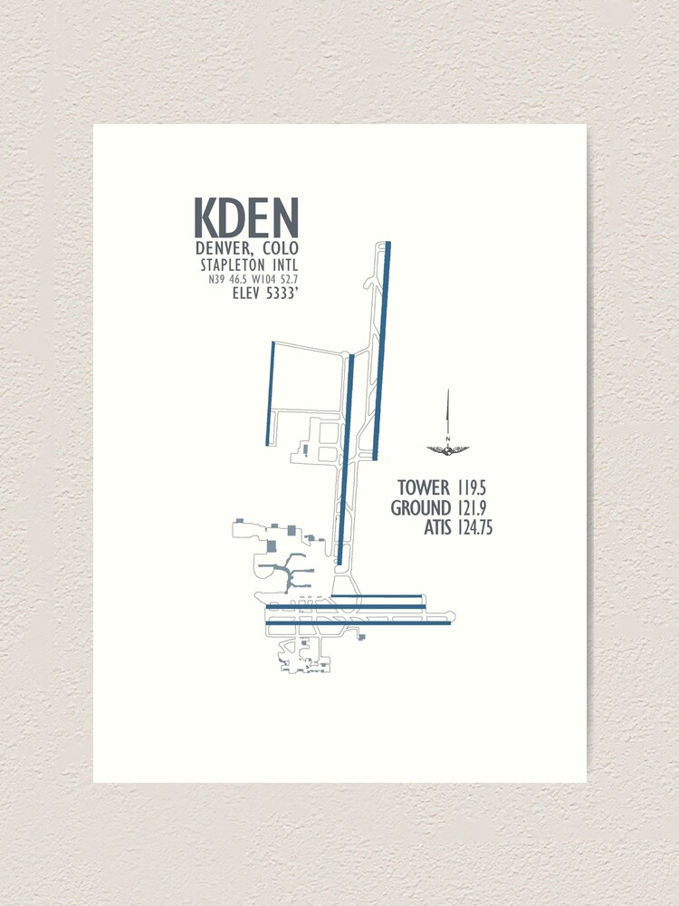 "Denver Stapleton International Airport Diagram" Art Print by jdmosher ...