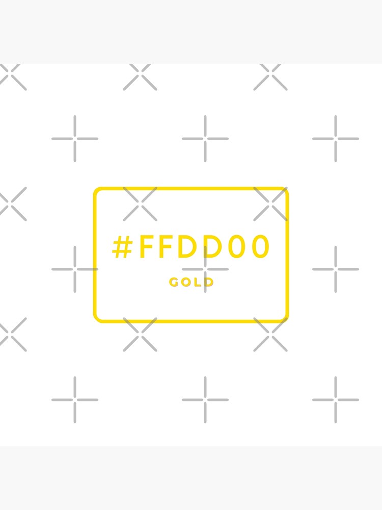 "GOLD Hex Code Color #FFDD00" Poster for Sale by MinimalSketches ...