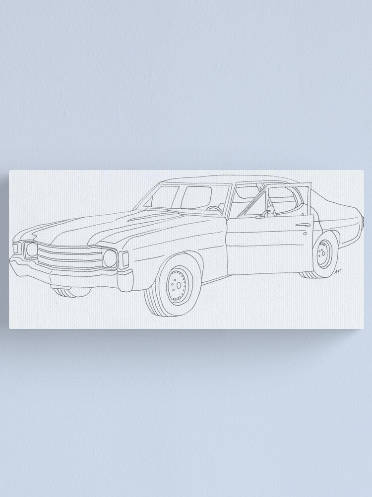 "Preacher's Tulip O'Hare's 1972 Chevy Chevelle car outline drawing ...