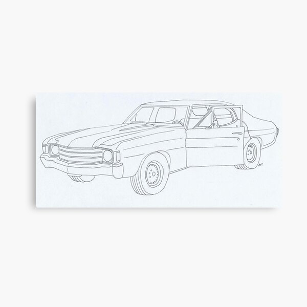 "Preacher's Tulip O'Hare's 1972 Chevy Chevelle car outline drawing ...