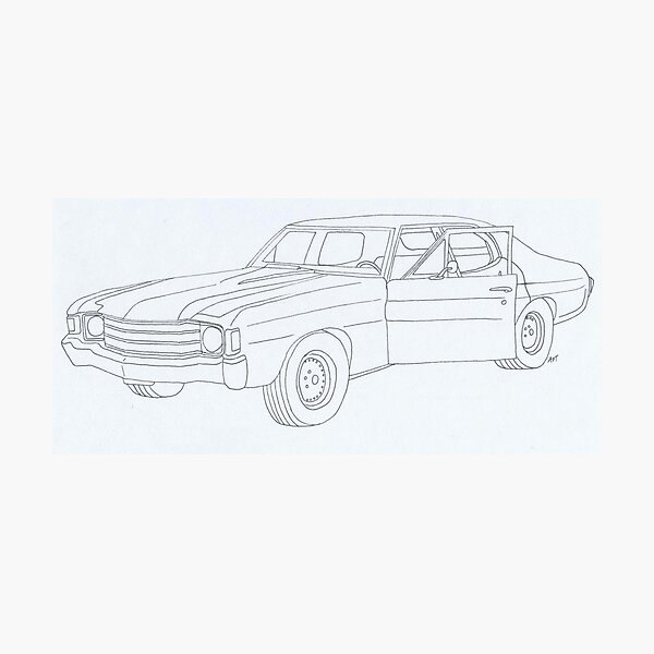 "Preacher's Tulip O'Hare's 1972 Chevy Chevelle car outline drawing ...