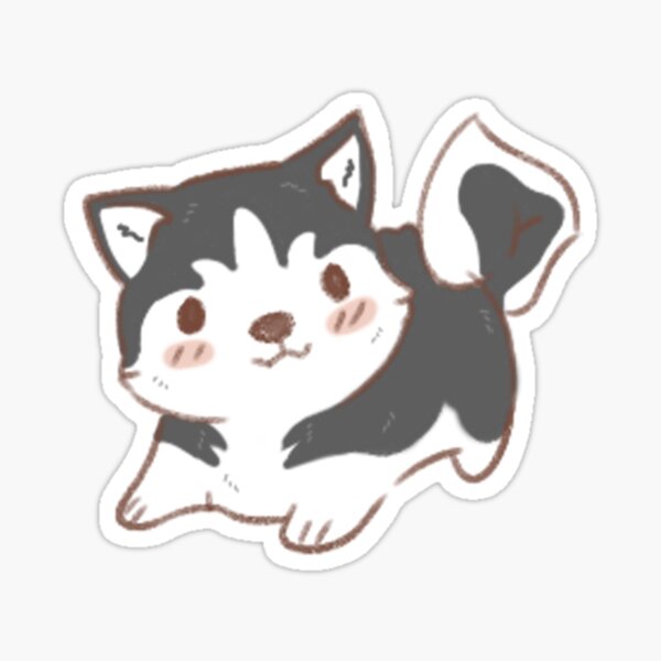 Pegatina «Pegatina e imán Siberian Husky Chibi» de Whitepup-Art | Redbubble