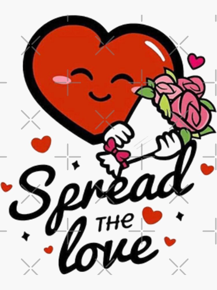"Spread love" Sticker for Sale by DIDOSSO | Redbubble