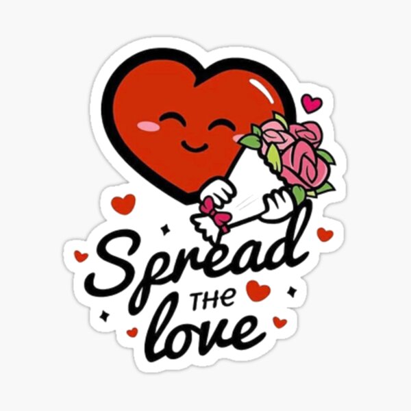 "Spread love" Sticker for Sale by DIDOSSO | Redbubble