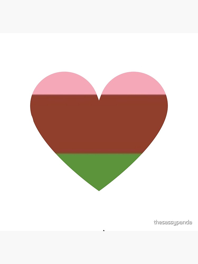 "Pride Flag Heart - Gynosexual Pride - White Background" Art Board ...