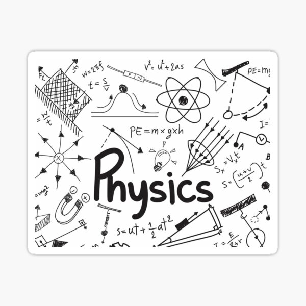 "PHYSICS SYMBOLS." Sticker by Adilmks | Redbubble