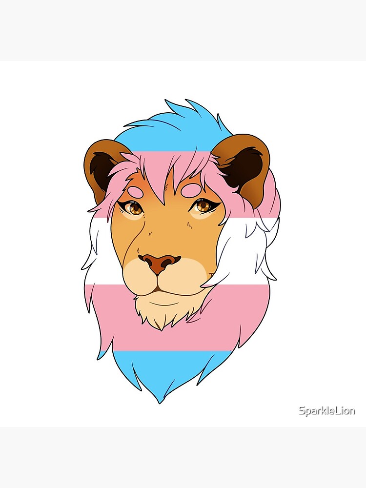 "Trans Pride Lion" Poster by SparkleLion | Redbubble