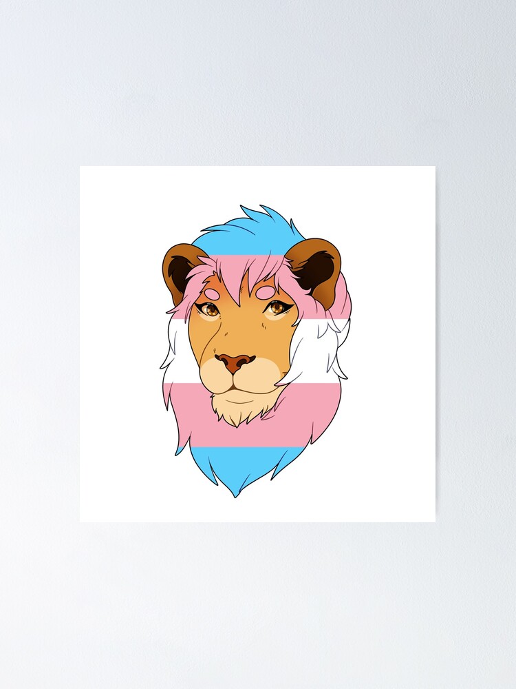 "Trans Pride Lion" Poster by SparkleLion | Redbubble