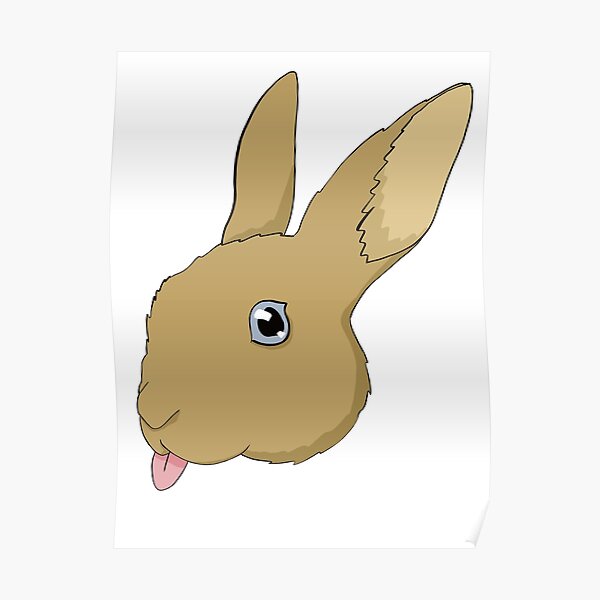 "Cheeky Chappy Rabbit Cartoon " Poster by itschloecleary | Redbubble