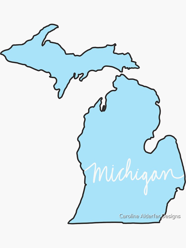 "Michigan aesthetic design!" Sticker by cjalderfer | Redbubble