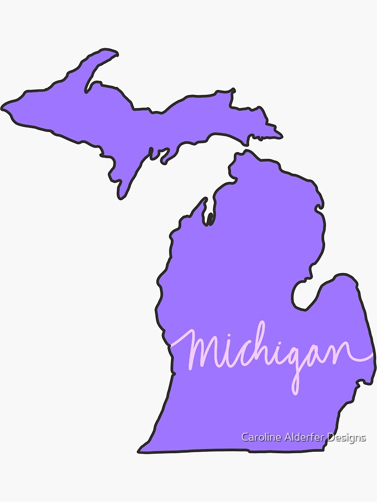 "Michigan aesthetic design!" Sticker by cjalderfer | Redbubble