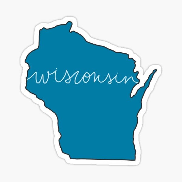 "Wisconsin aesthetic design!" Sticker for Sale by cjalderfer | Redbubble