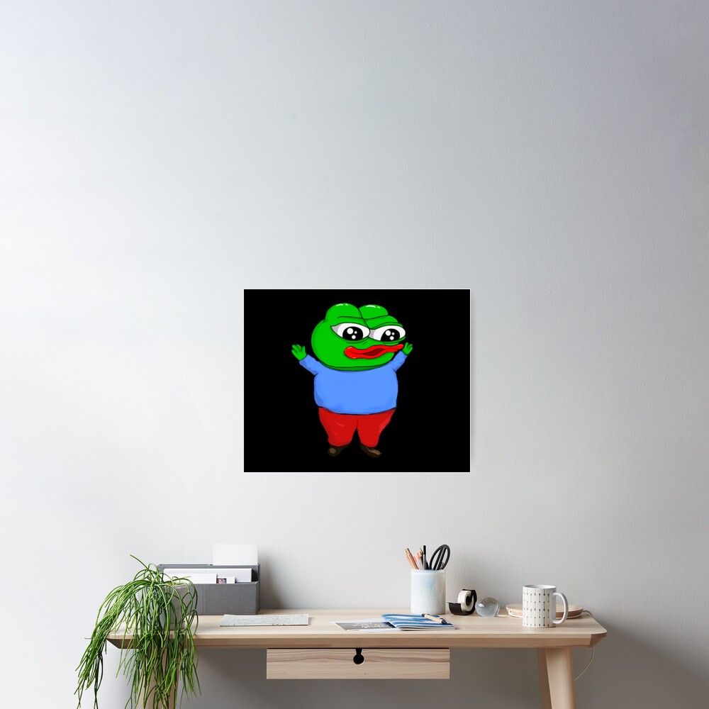 "Cute Apu Apustaja Celebrating Pepe" Poster by Slav-Art | Redbubble
