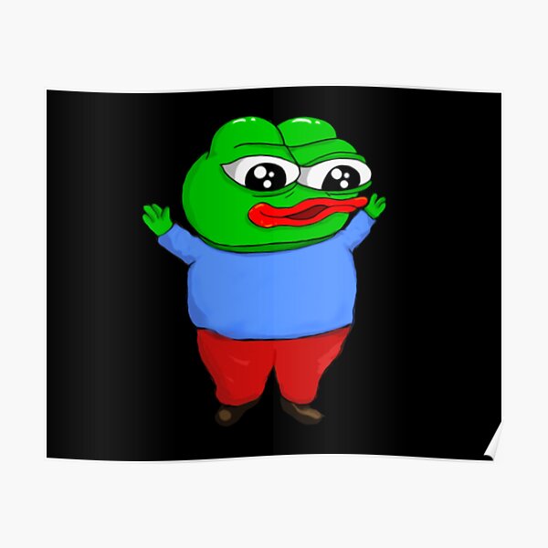 "Cute Apu Apustaja Celebrating Pepe" Poster by Slav-Art | Redbubble
