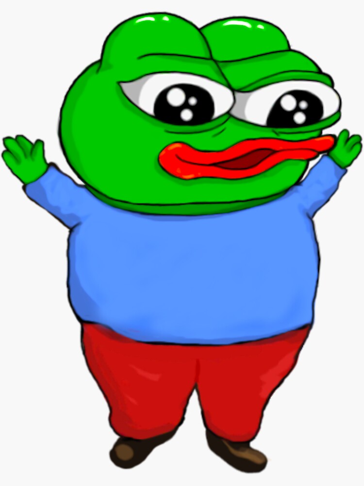 "Cute Apu Apustaja Celebrating Pepe" Sticker by Slav-Art | Redbubble