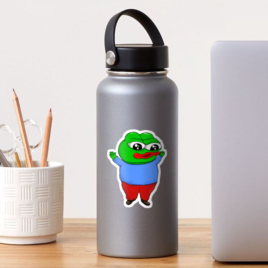 "Cute Apu Apustaja Celebrating Pepe" Sticker by Slav-Art | Redbubble