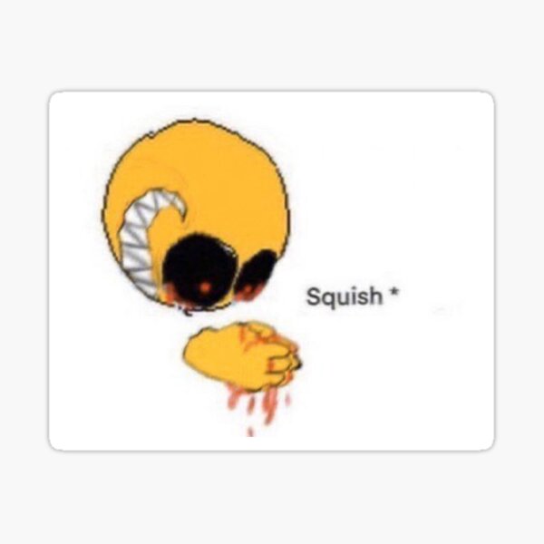 "Squish Emoji Meme" Sticker for Sale by hollyyjackson | Redbubble