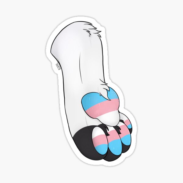 "Pride LGBT trans paw" Sticker for Sale by GalacticPaw | Redbubble