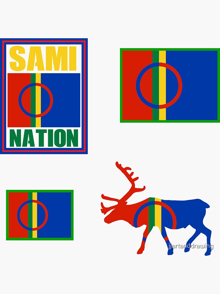 "sami nation. saami flag." Sticker for Sale by JJ adx | Redbubble