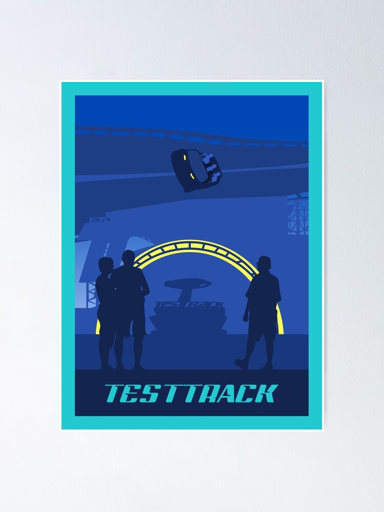 "Test Track - Minimalist Travel Style - Theme Park Art" Poster by ...