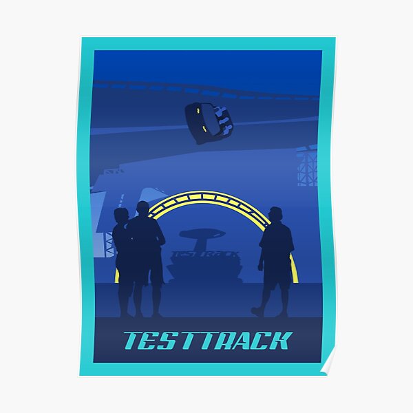 "Test Track - Minimalist Travel Style - Theme Park Art" Poster by ...
