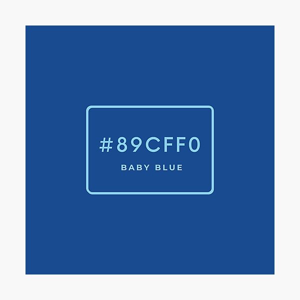 Lámina fotográfica «Color del código hexadecimal azul bebé # 89CFFO» de ...