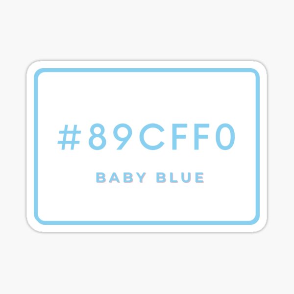 Pegatina «Color del código hexadecimal azul bebé # 89CFFO» de ...