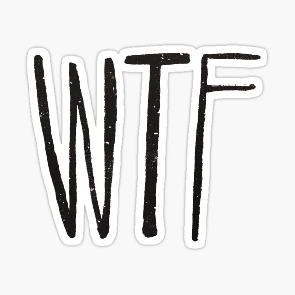 "WTF" Sticker for Sale by adventurlings | Redbubble
