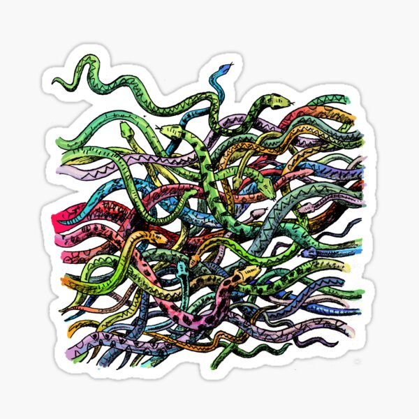 "snakes" Sticker by viewdesign | Redbubble