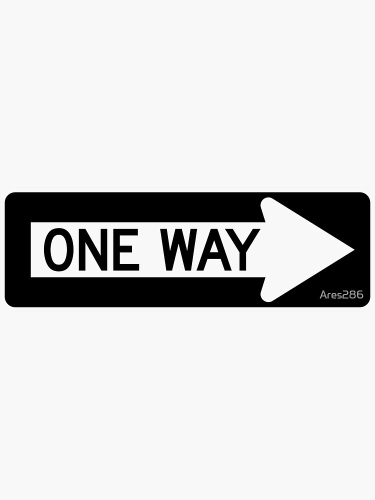 "One Way" Sticker by Ares286 | Redbubble