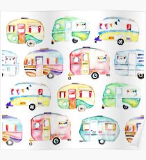 Retro Caravan Posters | Redbubble