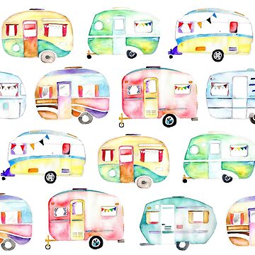 "Retro Caravans" Sticker for Sale by Emery Smith | Redbubble