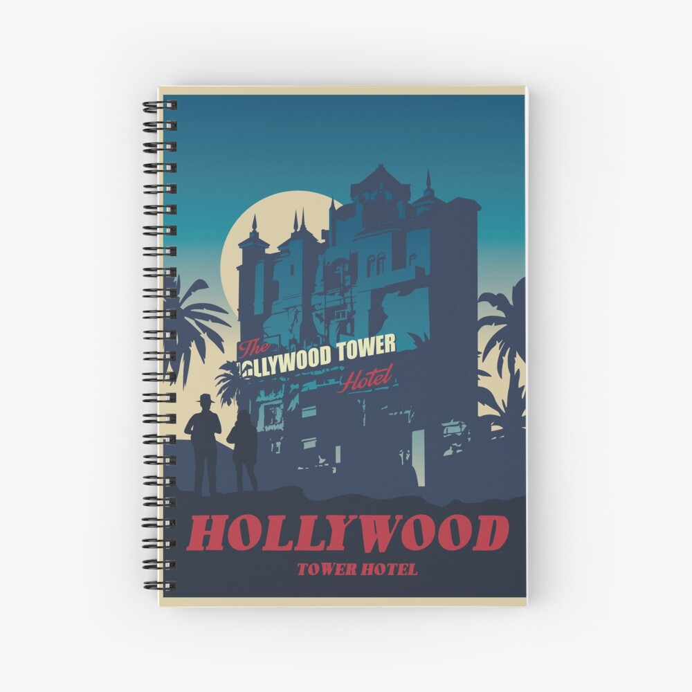 "Hollywood Tower Hotel - Minimalist Travel Style - Theme Park Art ...