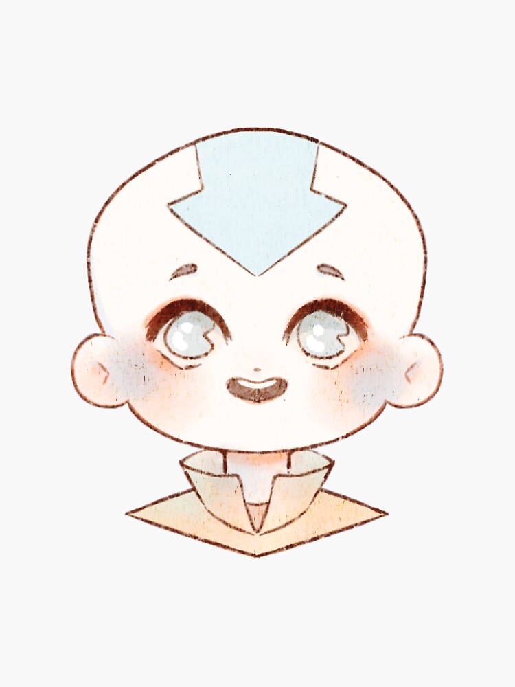 "Chibi Aang" Sticker by APatheticLoser | Redbubble