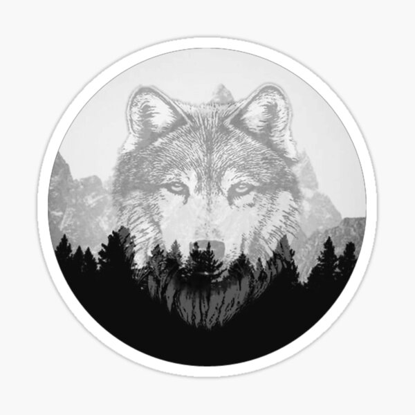 "wolf" Sticker for Sale by KH98 | Redbubble