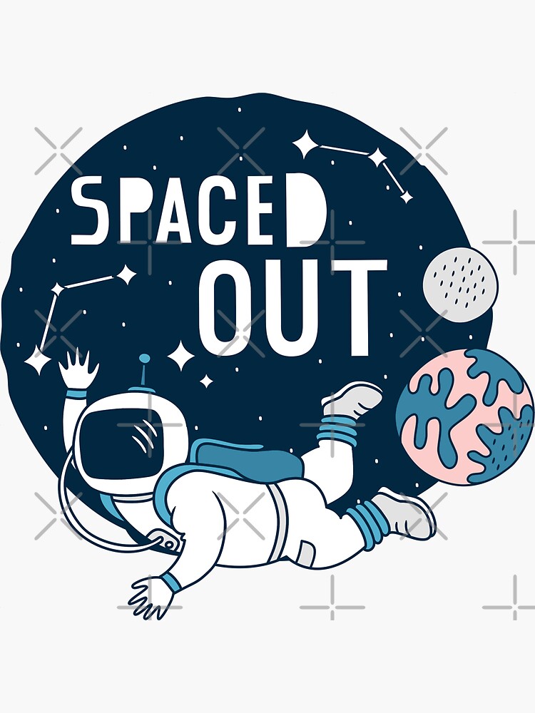 "Spaced Out" Sticker by DesignLabMedia | Redbubble
