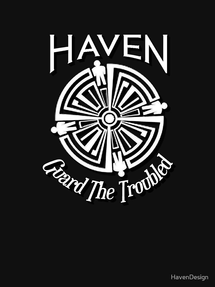 "Haven Troubled Tattoo White Logo" T-shirt by HavenDesign | Redbubble