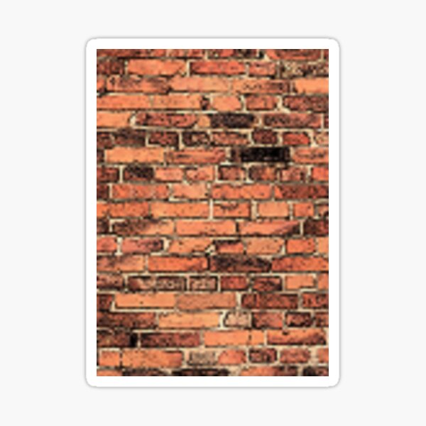"Wall Of Bricks" Sticker by MasaM00 | Redbubble