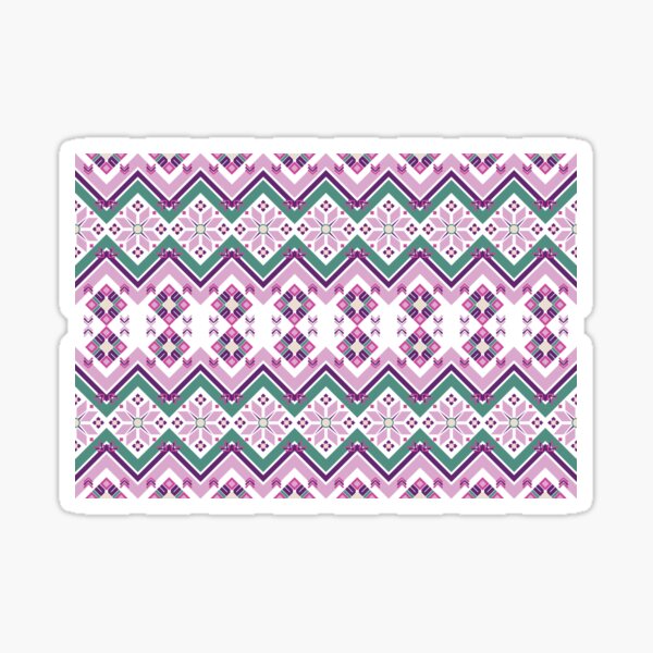 "PURPLE AND GREEN SONGKET PATTERNS" Sticker for Sale by Archidesign23 ...