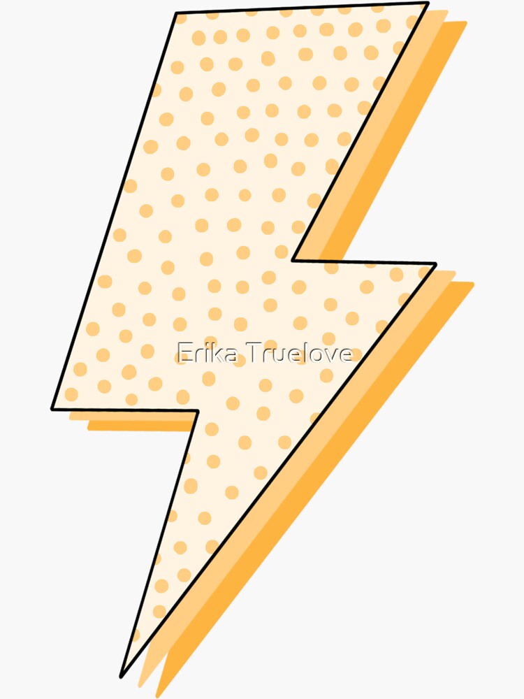 "yellow lightning bolt" Sticker for Sale by Erika-truelove | Redbubble
