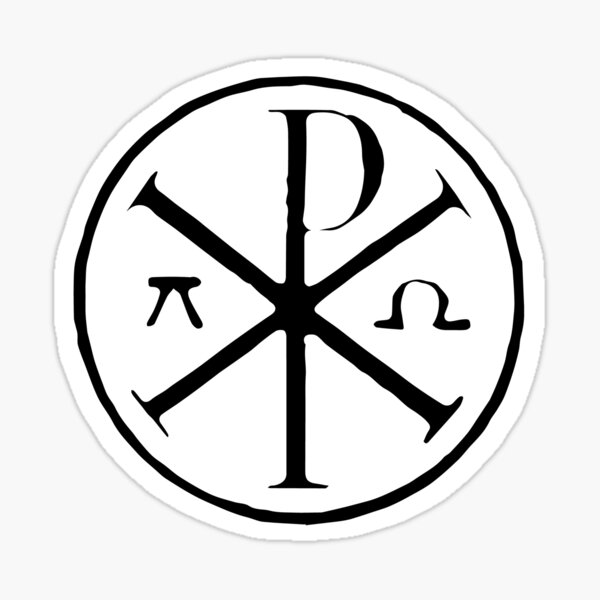 "Chi Ro Christogram - Christian Symbol for Jesus Christ" Sticker for ...