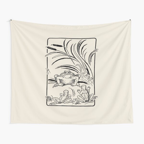 "Cute Cottagecore Funny Angry Frog - Vintage Froggie Outline ...