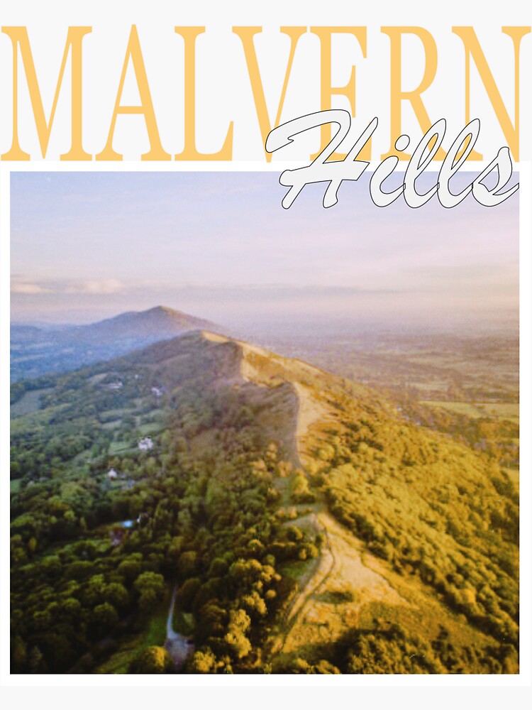 "Malvern Hills 90's Design" Sticker for Sale by Hereford-Memes | Redbubble