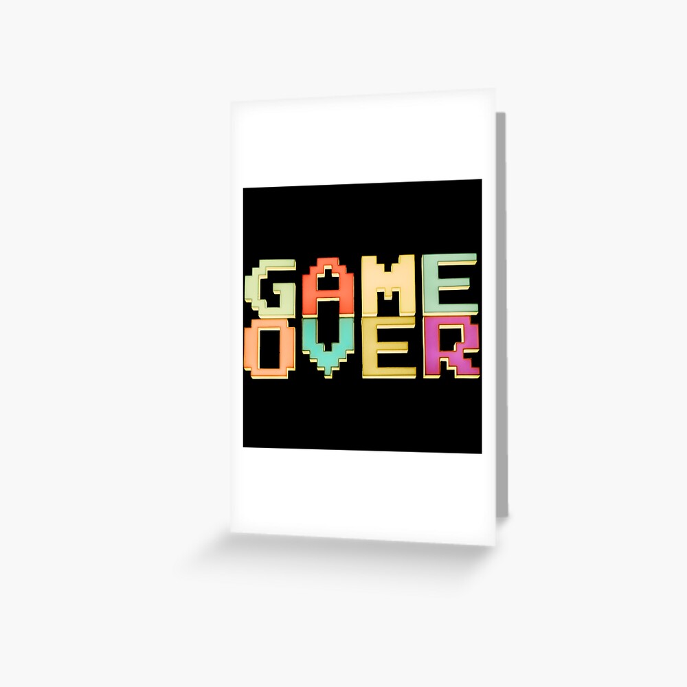 Tarjetas de felicitación «GAME OVER, diseño de letrero de neón» de ...