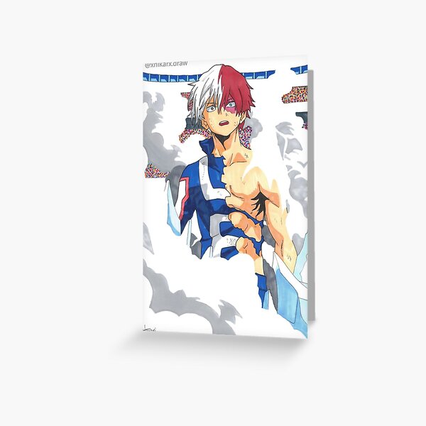 "Shoto Todoroki" Greeting Card for Sale by xhikarx | Redbubble